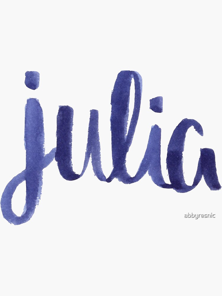 "Julia" Sticker for Sale by abbyresnic | Redbubble