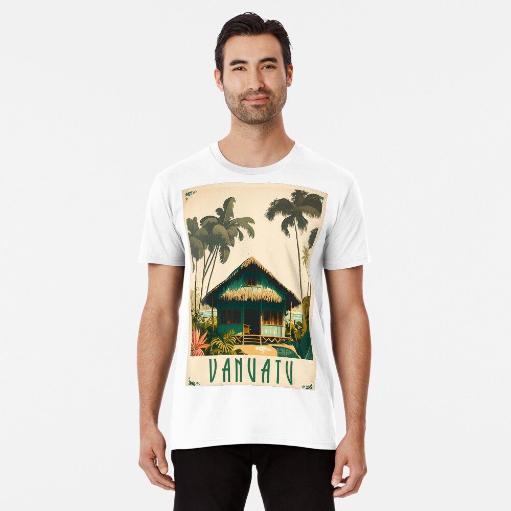 "Vanuatu Hut Vintage Travel Art Poster" Poster for Sale by OldTravelArt ...