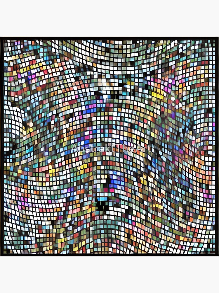 "Warped Mosaic" Sticker for Sale by AbstraktTheArt | Redbubble
