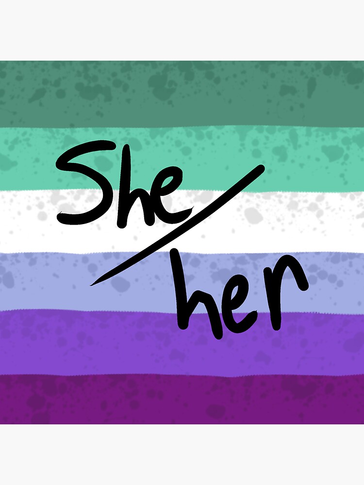 "Gay mlm MLM She/her Pronouns Pride Flag LGBTQ LGBT" Sticker for Sale ...