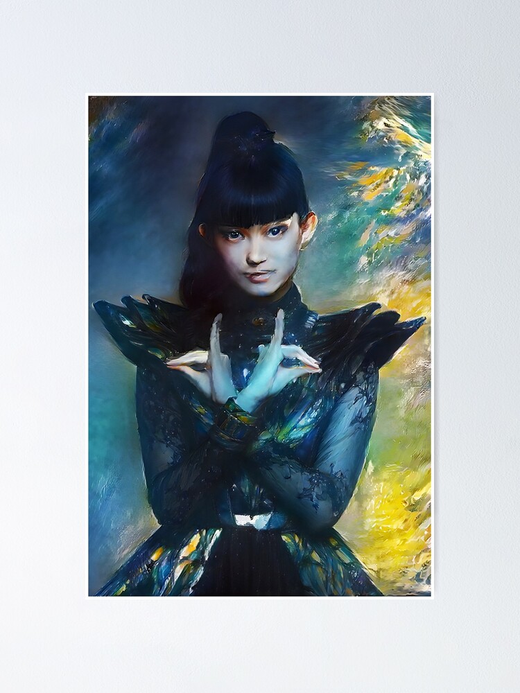"Su-Metal Iconic Pose Babymetal AI Painting Digital Fan Art" Poster for ...