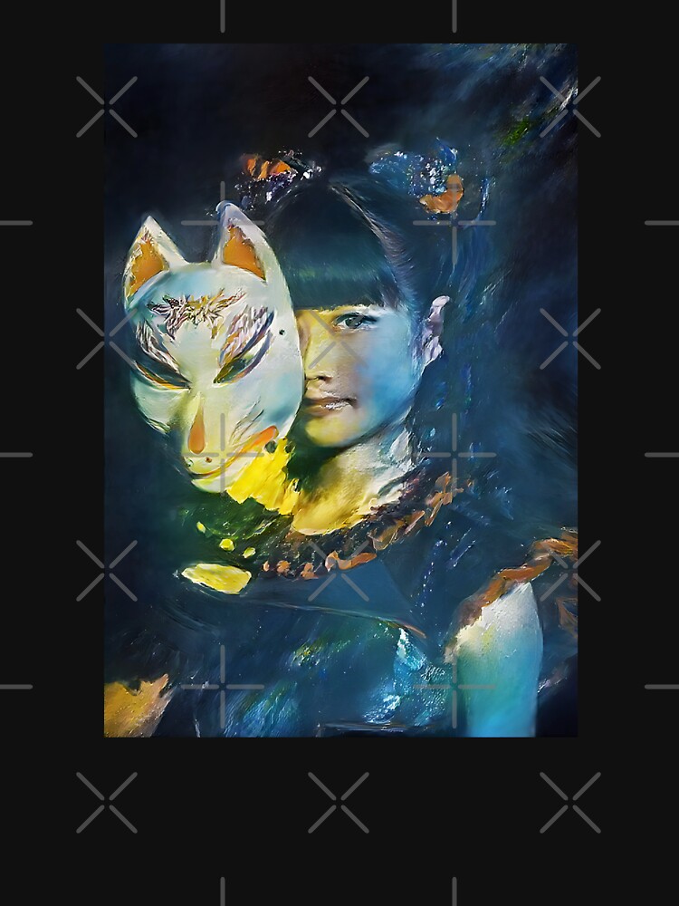 "Yui-Metal Fox God Mask Babymetal Painting Digital Fan Art" Classic T ...