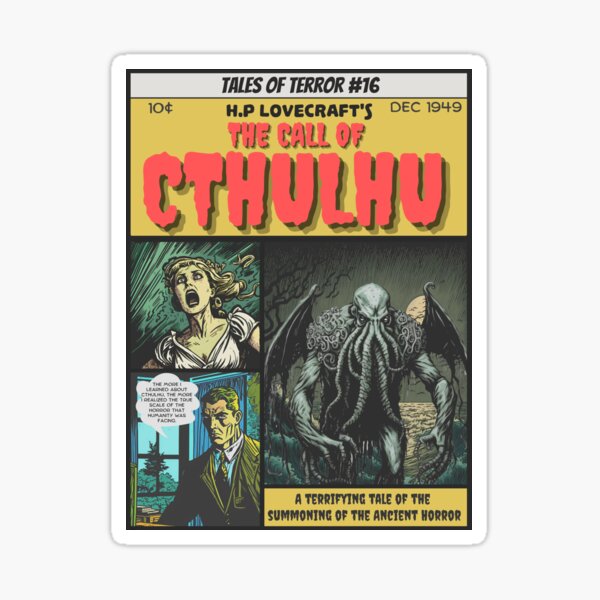 "The Call of Cthulhu Vintage Comic Book Cover" Sticker for Sale by ...