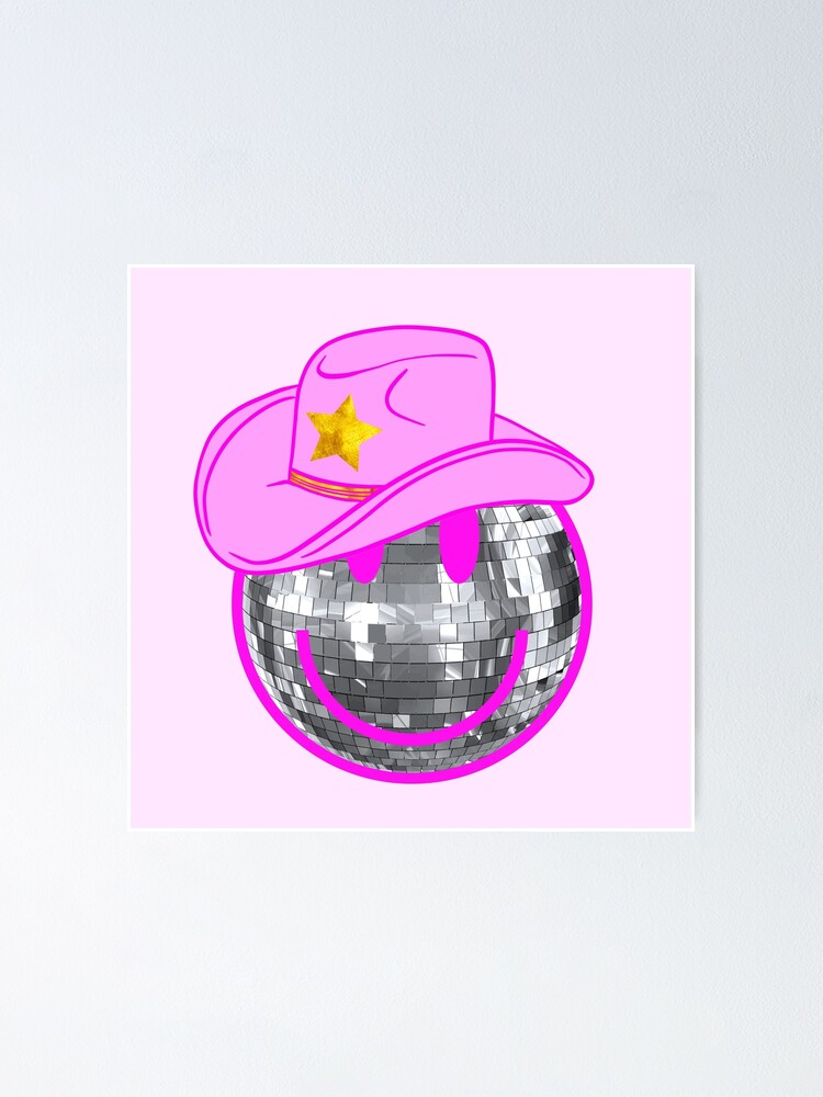 "Preppy cowgirl smiley pink gold" Poster for Sale by Suusck | Redbubble