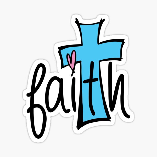 "Cartoon Faith Car Window Bumper Sticker" Sticker for Sale by ...