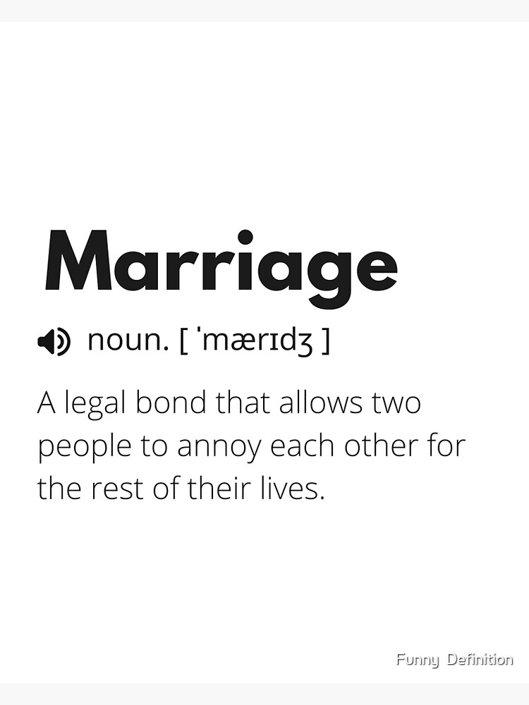 "Funny Marriage Definition" Greeting Card for Sale by alexlansky ...