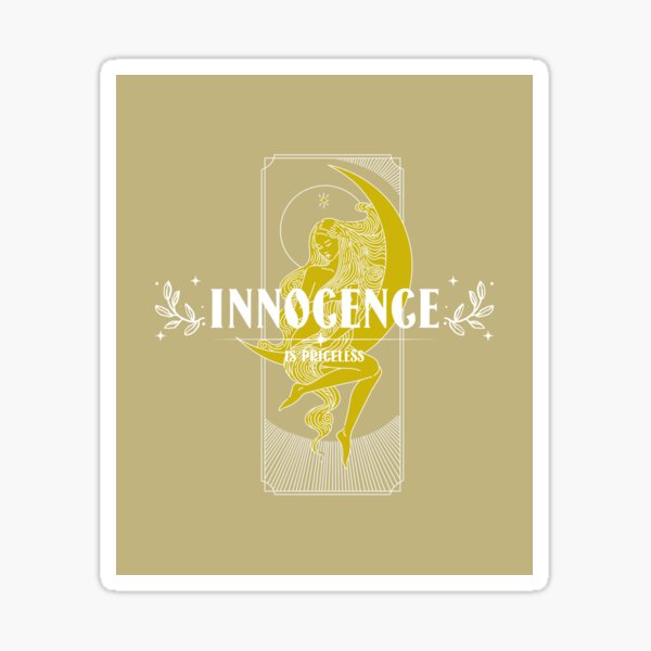"Innocence is priceless" Sticker for Sale by PiroWeek | Redbubble