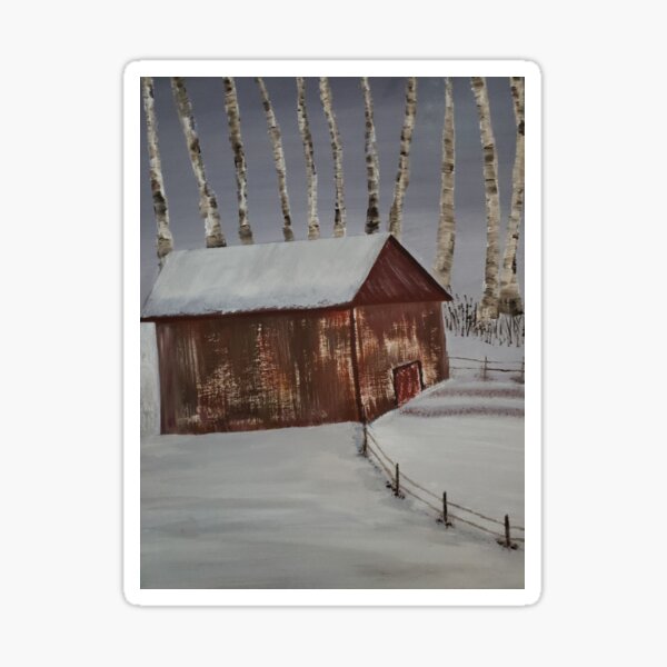 "Country barn" Sticker for Sale by AmyB2023 | Redbubble