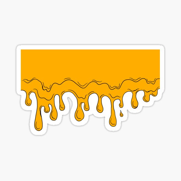 "Yellow Honey Goop" Sticker for Sale by RobbMcC | Redbubble