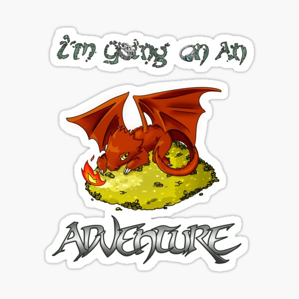 "Adventure Smaug Couples Tee" Sticker for Sale by Animefox52 | Redbubble