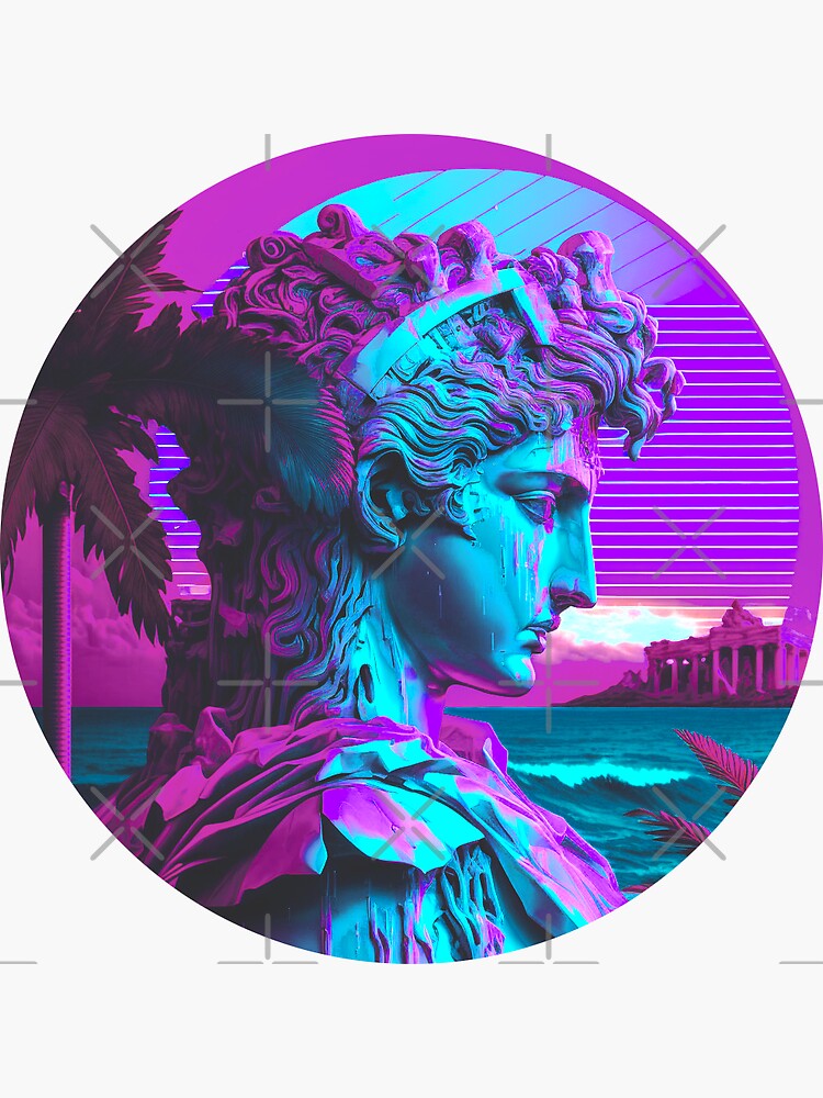 "80s lofi Vaporwave sticker" Sticker for Sale by swangastudio | Redbubble