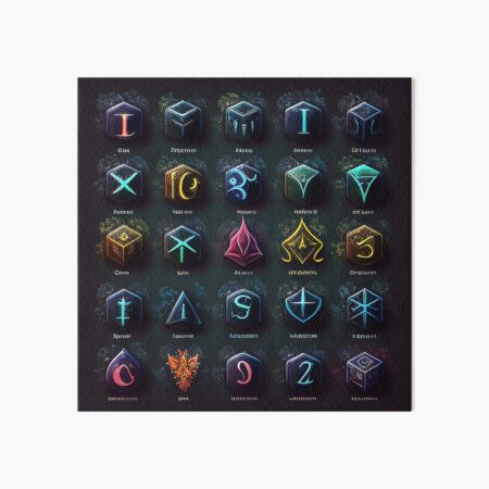 "Magic rune gaming assets 2d sprites" Art Board Print for Sale by ...