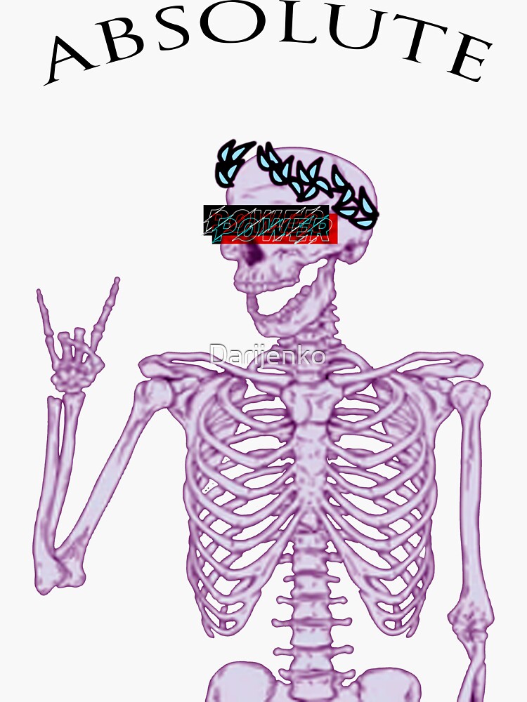 "Absolute Power Roman Skeleton Design" Sticker for Sale by Darijenko ...