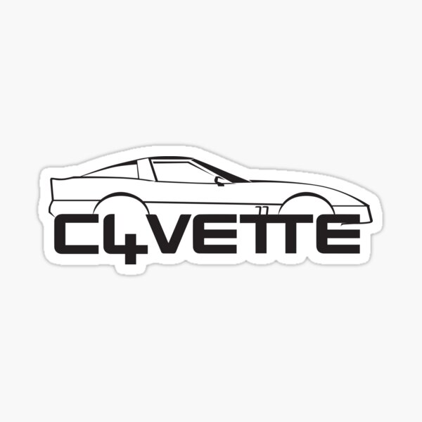 "C4 Corvette" Sticker for Sale by woozees | Redbubble
