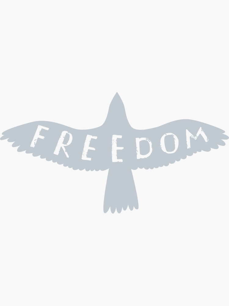 "Freedom is near" Sticker for Sale by dodographic | Redbubble