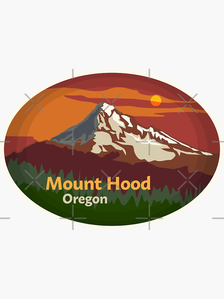 "Mount Hood, Oregon" Sticker for Sale by studio838 | Redbubble