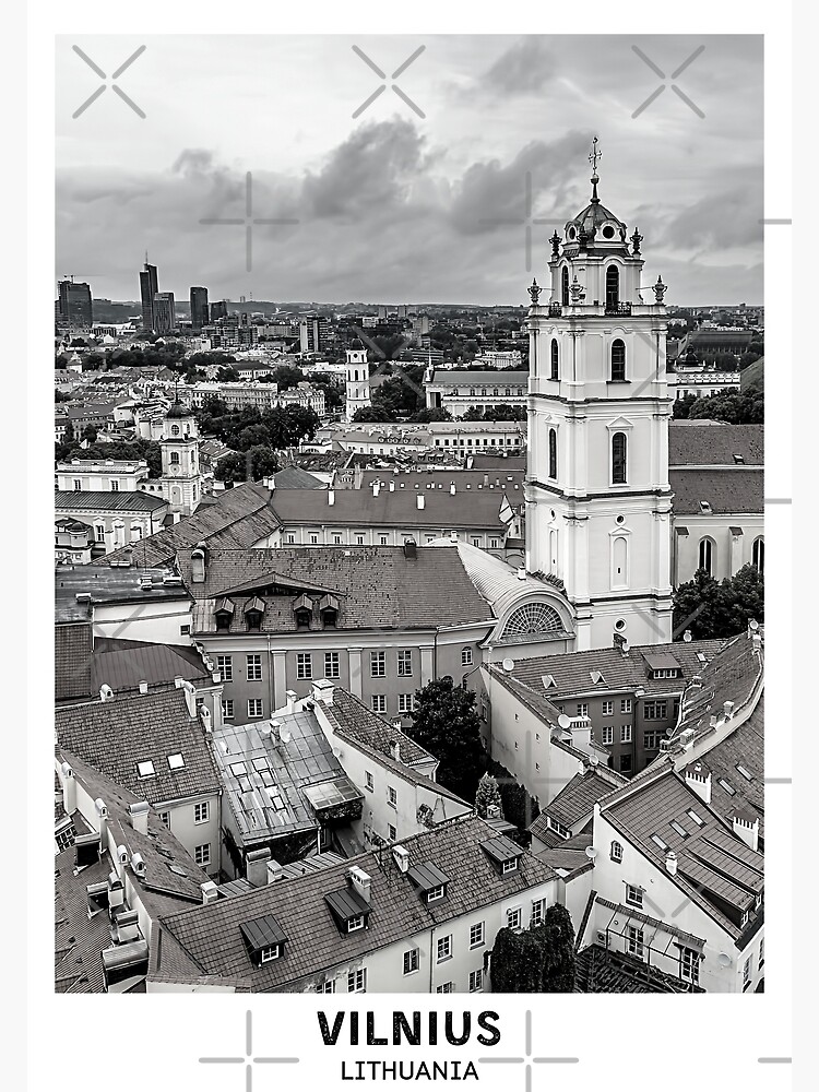"Vilnius Lithuania Dorm Room Essentials Minimalist Poster Design ...