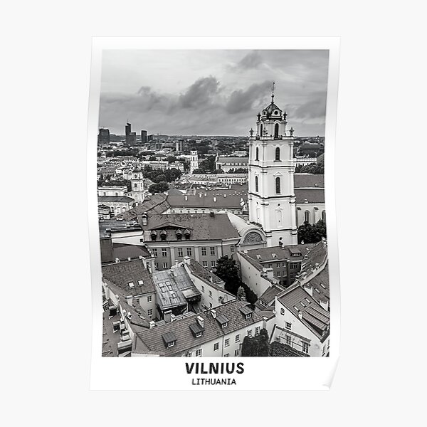 "Vilnius Lithuania Dorm Room Essentials Minimalist Poster Design ...