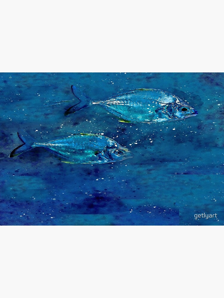 "Ancient Fish Ocean Watercolour Painting Art" Poster for Sale by ...