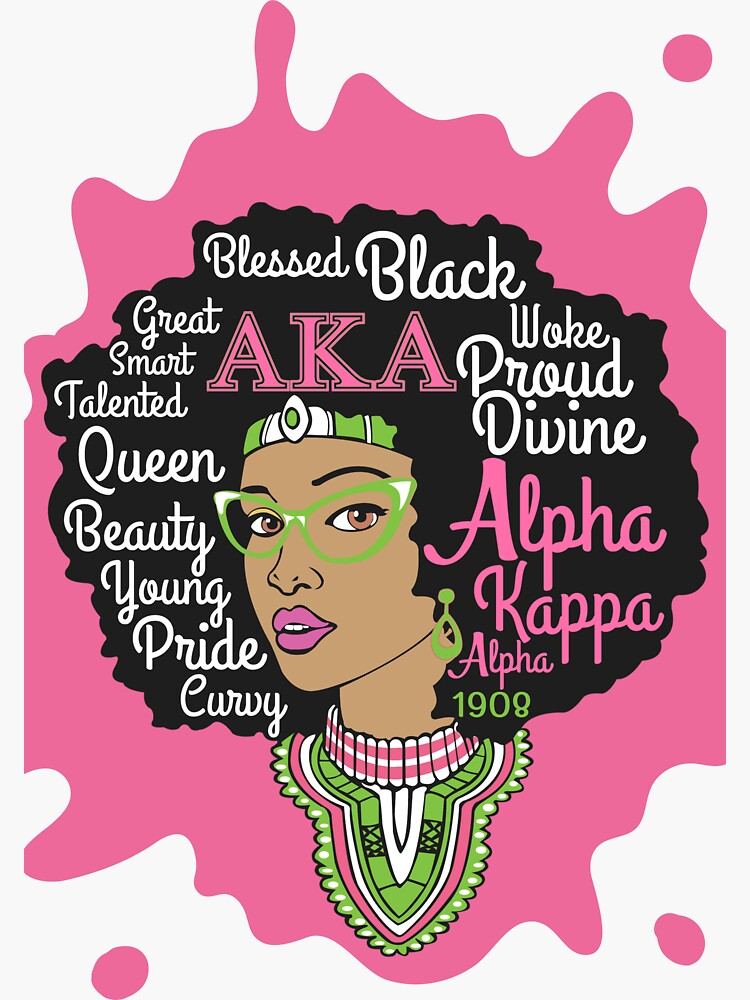 "AKA Alpha Kappa Alpha Sorority Design" Sticker for Sale by ...
