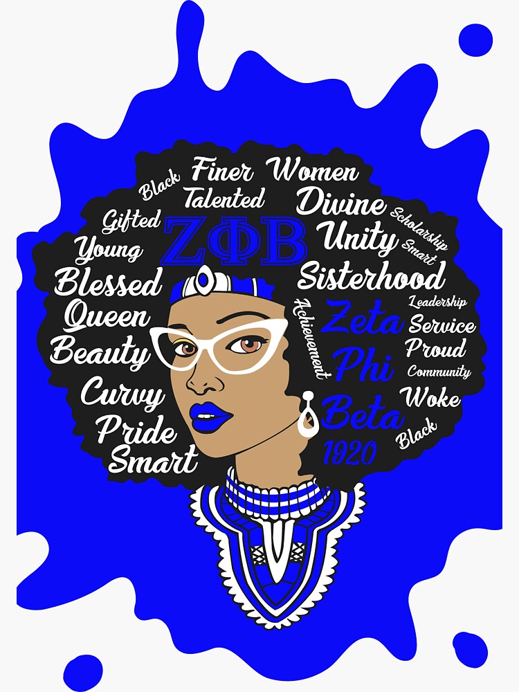 "Zeta Phi Beta Sorority Design" Sticker for Sale by AlluringFeline ...