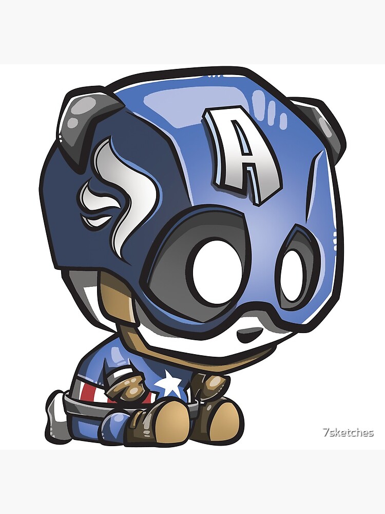"Captain Panda!" Art Print by 7sketches | Redbubble