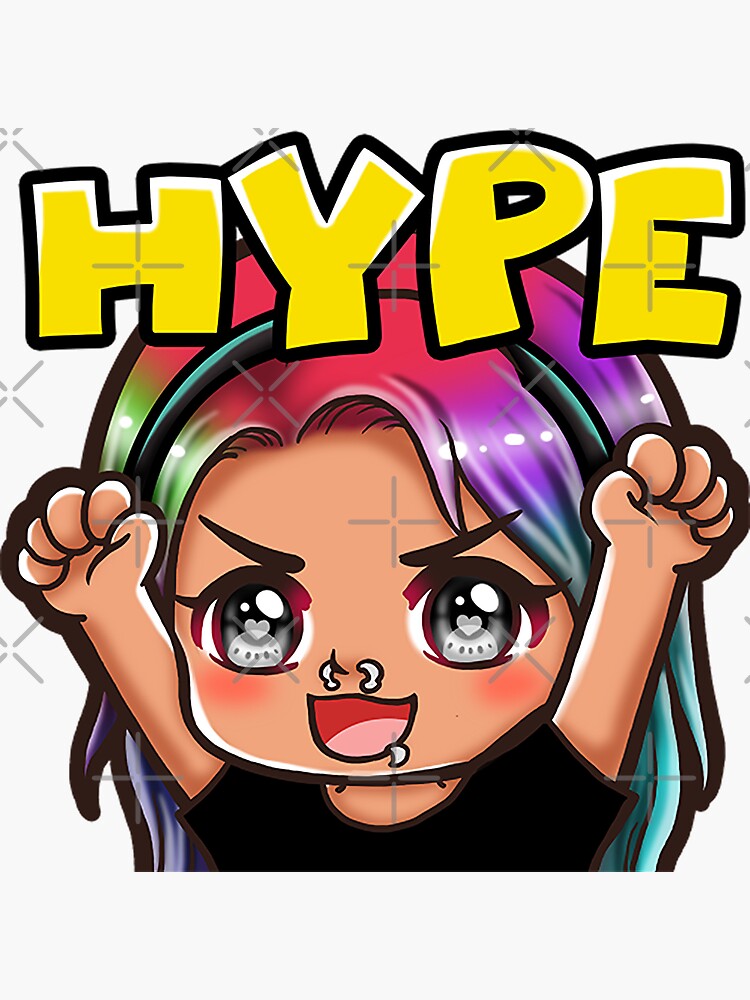 "Hype Emote" Sticker for Sale by xMissFancyx | Redbubble