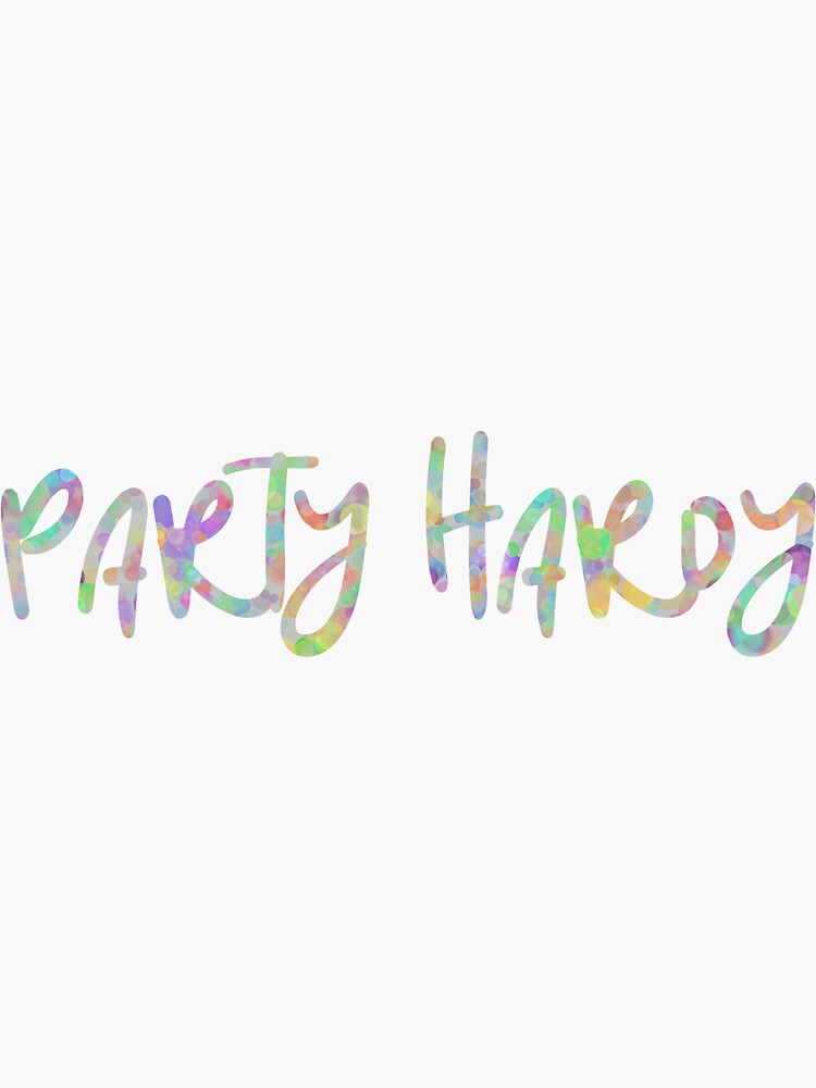"Party Hardy" Sticker for Sale by wrzeszcz123 | Redbubble