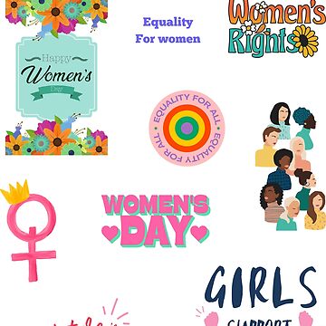 "womens day-womens equality rigths pack" Sticker for Sale by ZoesAttic ...