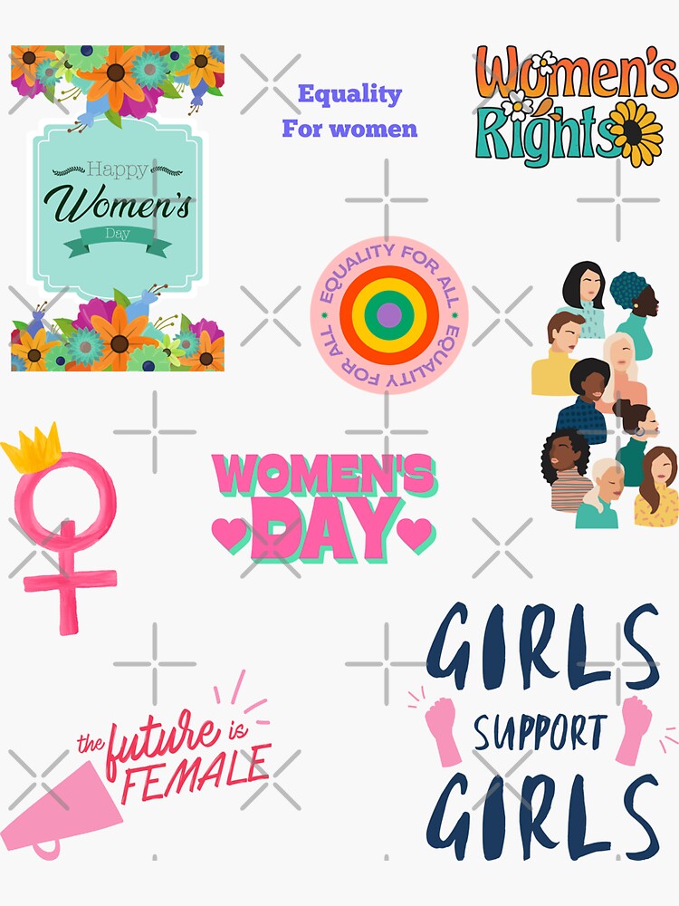 "womens day-womens equality rigths pack" Sticker for Sale by ZoesAttic ...