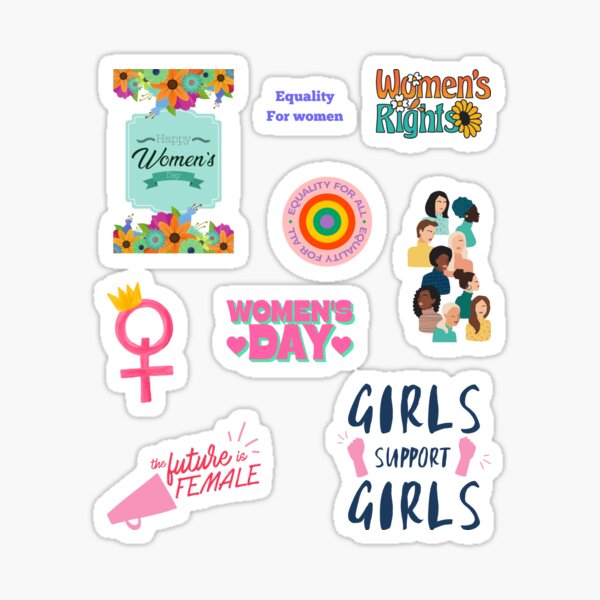 "womens day-womens equality rigths pack" Sticker for Sale by ZoesAttic ...