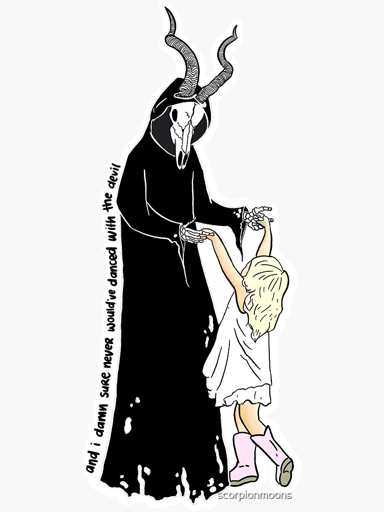 "dance with the devil" Sticker for Sale by scorpionmoons | Redbubble