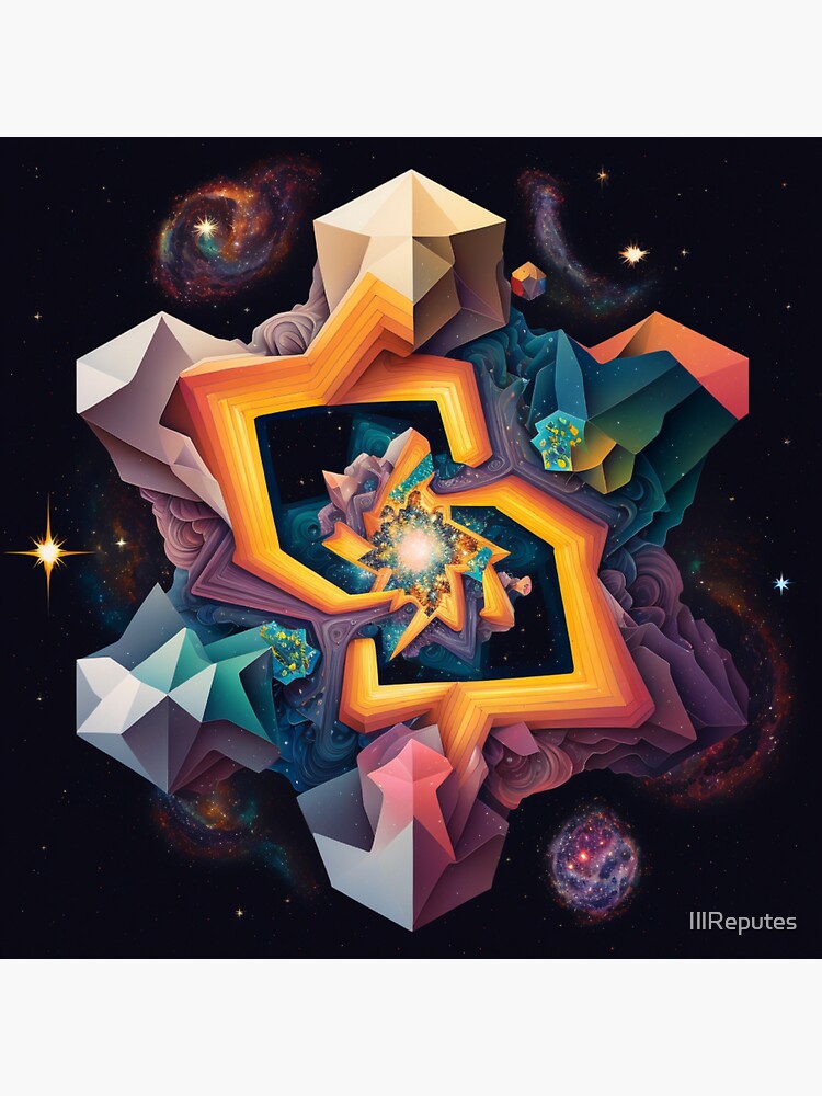 "Psychedelic Geometry Realm " Sticker for Sale by IllReputes | Redbubble