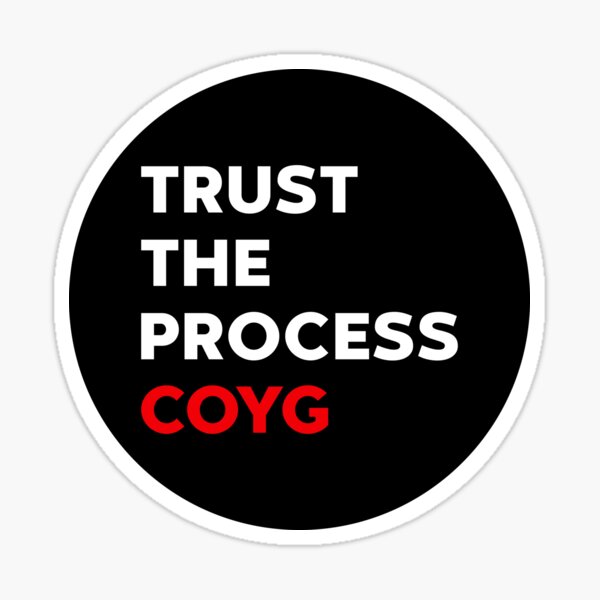 "ARSENAL TRUST THE PROCESS COYG" Sticker for Sale by ArsenalFirst ...
