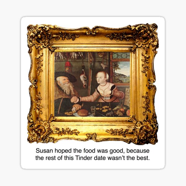 "Susan is on a bad Tinder Date. Pray for Susan" Sticker for Sale by ...