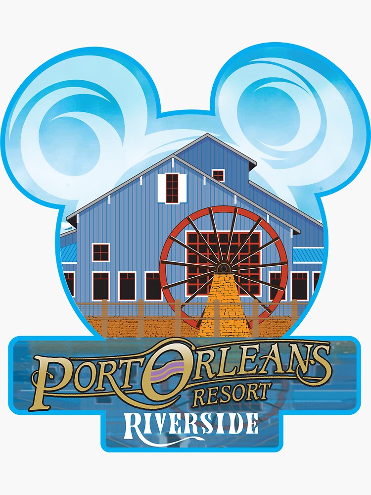 "The Magical Port Orleans Riverside" Sticker for Sale by woozees ...