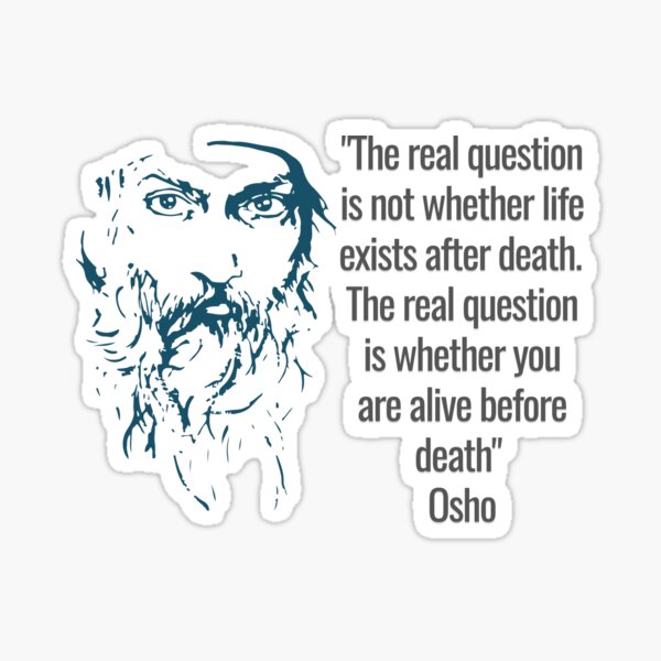 "Osho's wisdom on the Journey of Life" Sticker for Sale by NandanG ...