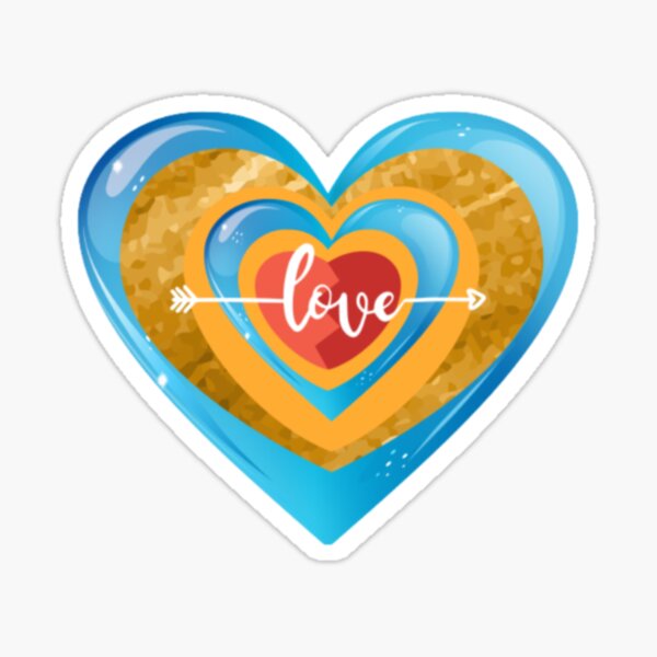 "LOVE HEART LAYERS" Sticker for Sale by Steven LaRussa | Redbubble
