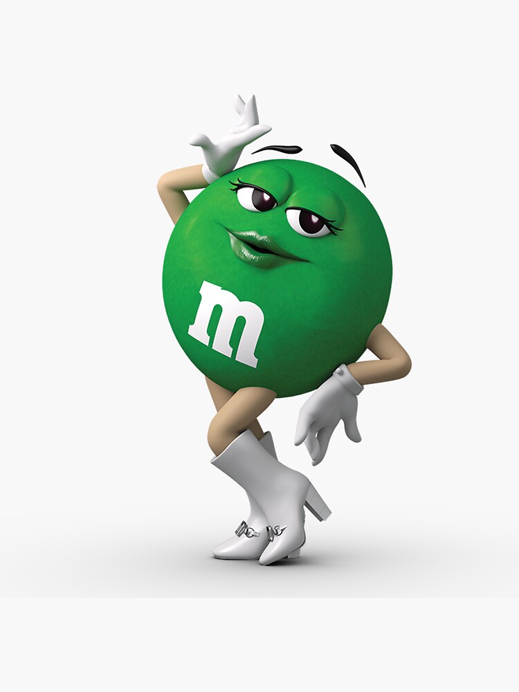 "Green M&M" Sticker for Sale by sunniestdesigns | Redbubble