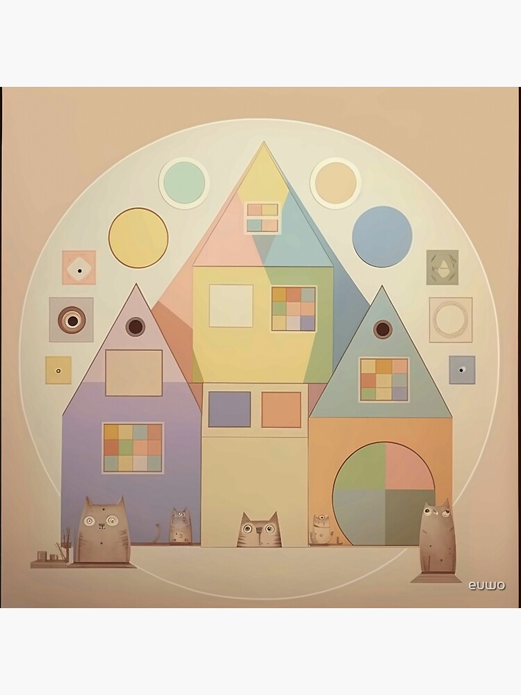 "Dream house of different shapes - square, rectangle, triangle, circle ...