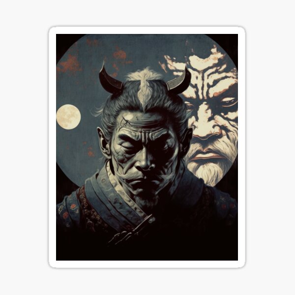 "Samurai Oni " Sticker for Sale by armandohenrique | Redbubble