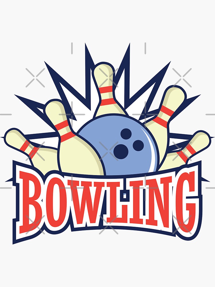 "BOWLING" Sticker for Sale by Dope8 | Redbubble