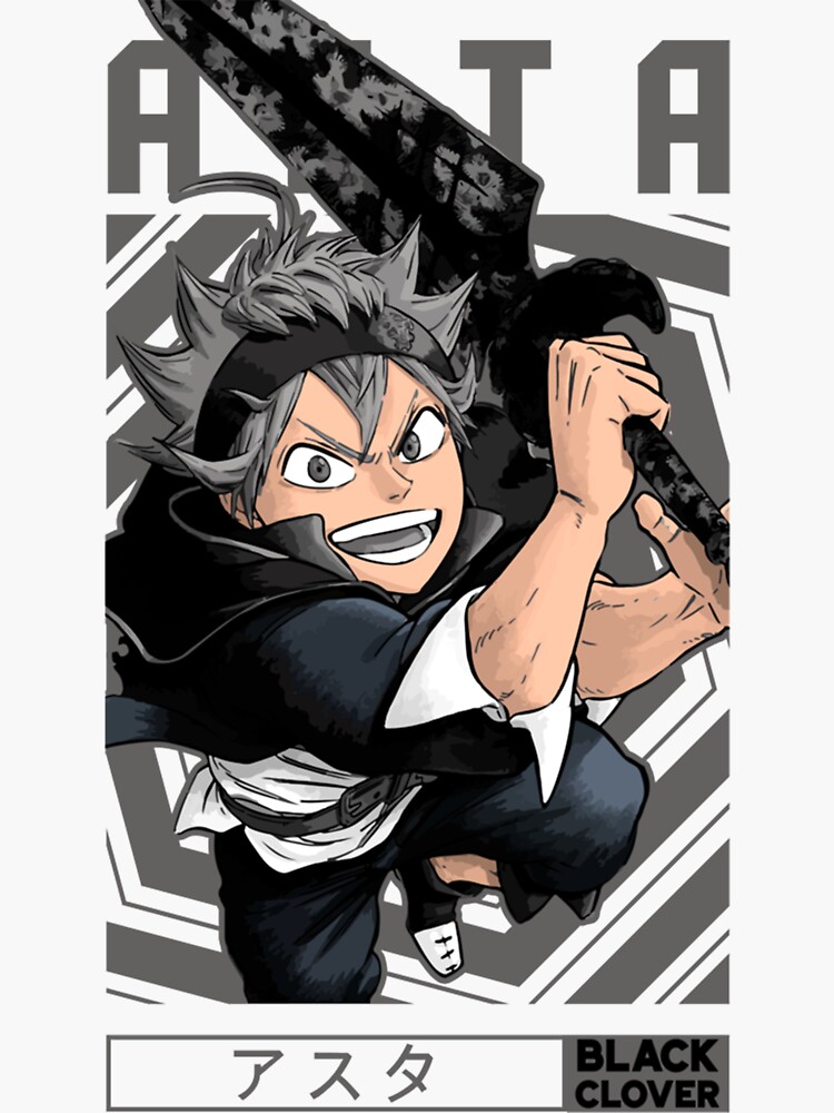 "Black Clover - Asta" Sticker for Sale by HD90 | Redbubble