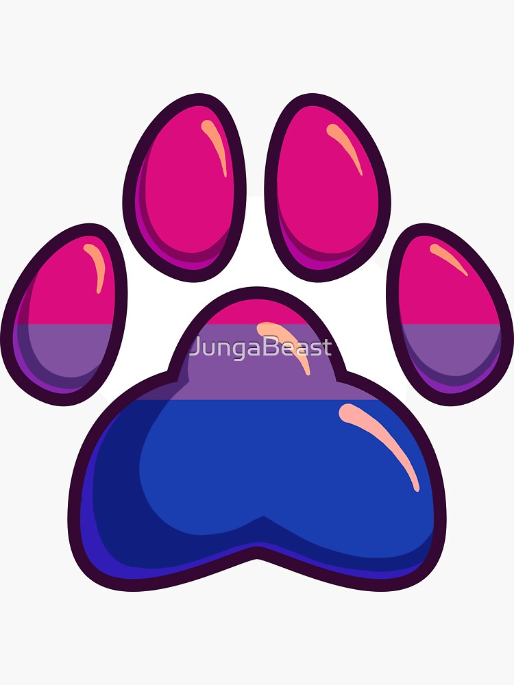 "Bi Pride Paw" Sticker for Sale by JungaBeast | Redbubble