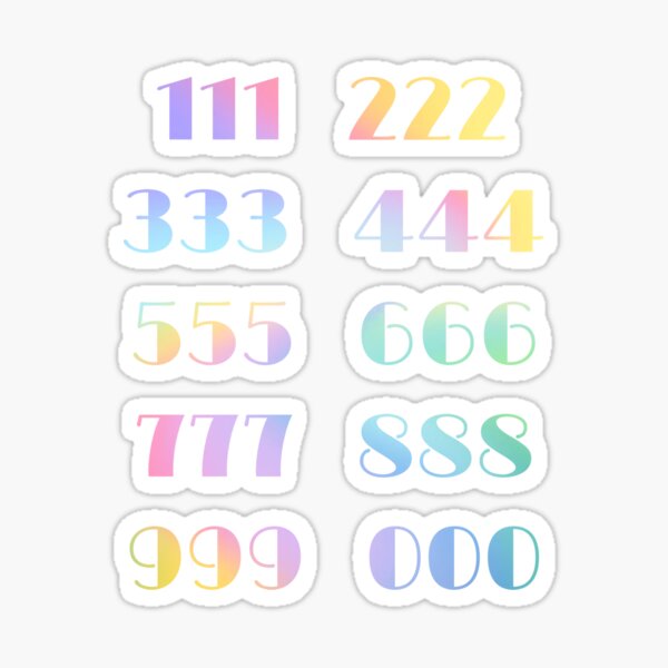 "rainbow angel numbers" Sticker for Sale by Kaylaleaann | Redbubble
