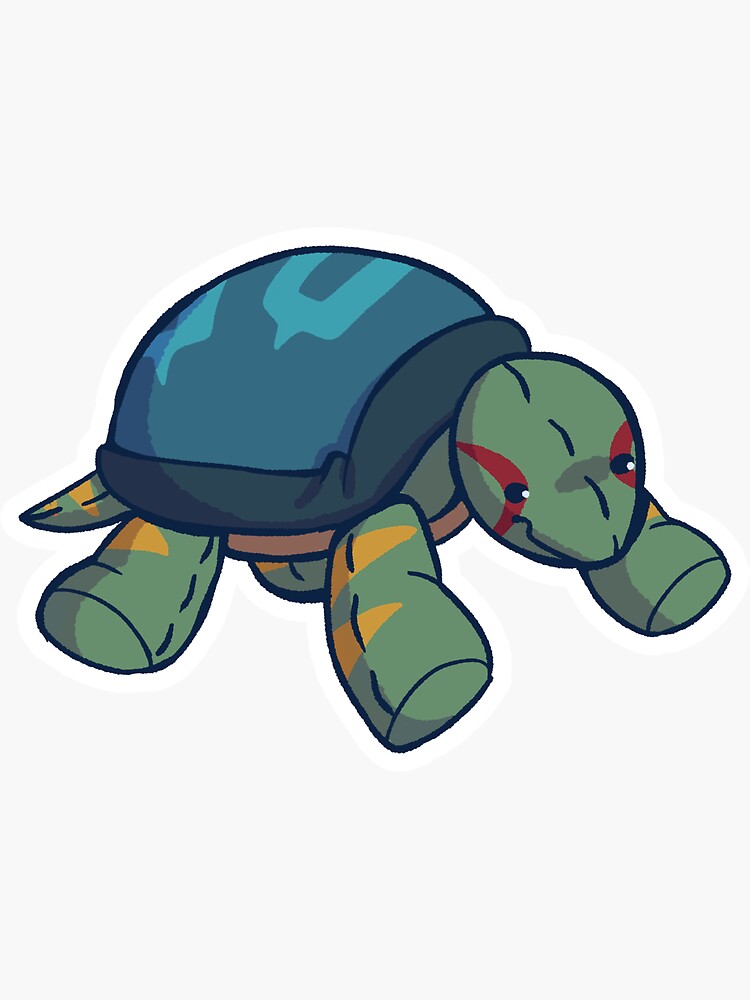 "Red Slider Turtle Plush" Sticker for Sale by EllieTubbyArt | Redbubble