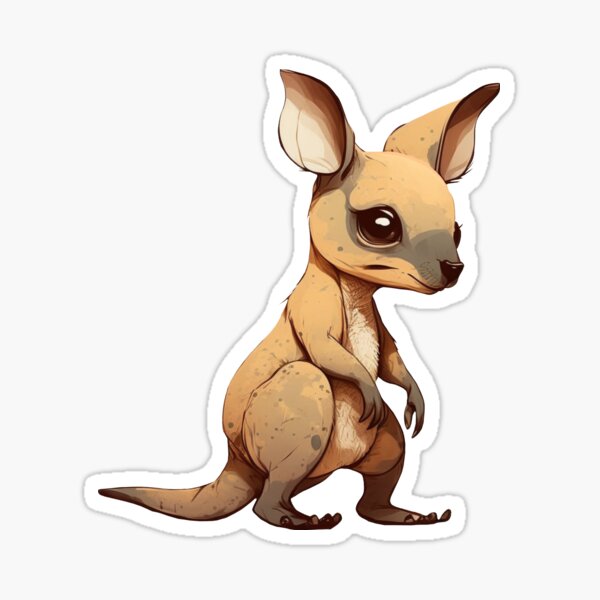 "Chibi Kangaroo" Sticker for Sale by Jokel-art | Redbubble