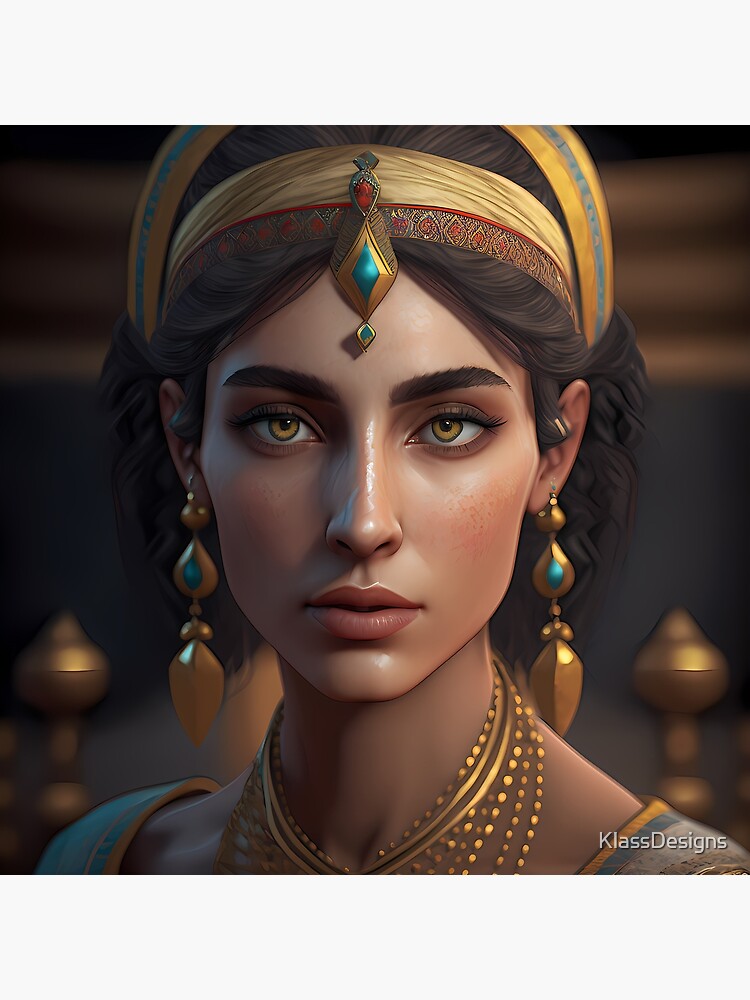 Ai Generated Art Cleopatra Poster For Sale By Klassdesigns Redbubble