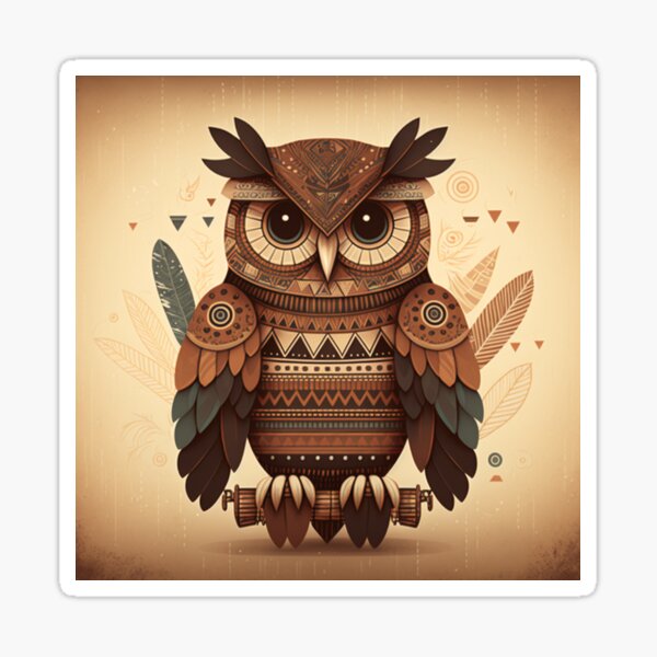 "Sacred Owl" Sticker for Sale by TheArtfulAllie | Redbubble