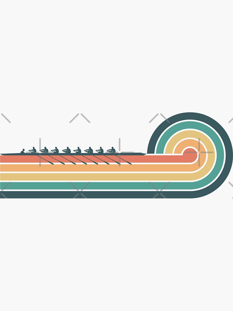 "vintage coxswain team rowing" Sticker for Sale by Icandesigntoo ...